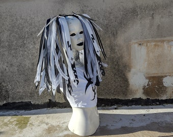 Cyberlox Dread Goth White Black Whiteweb Hair Falls - Etsy