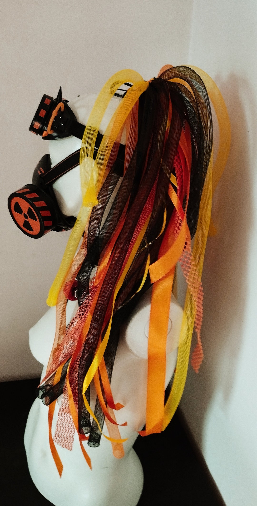 SET Cyberlox+goggles+gas Mask Cybergoth Cosplay Dreads Industrial Dark ...