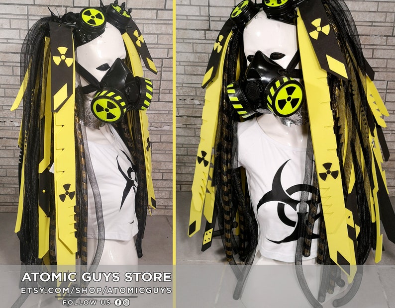 Nuclear Yellow and Black Cybergoth Set - Etsy