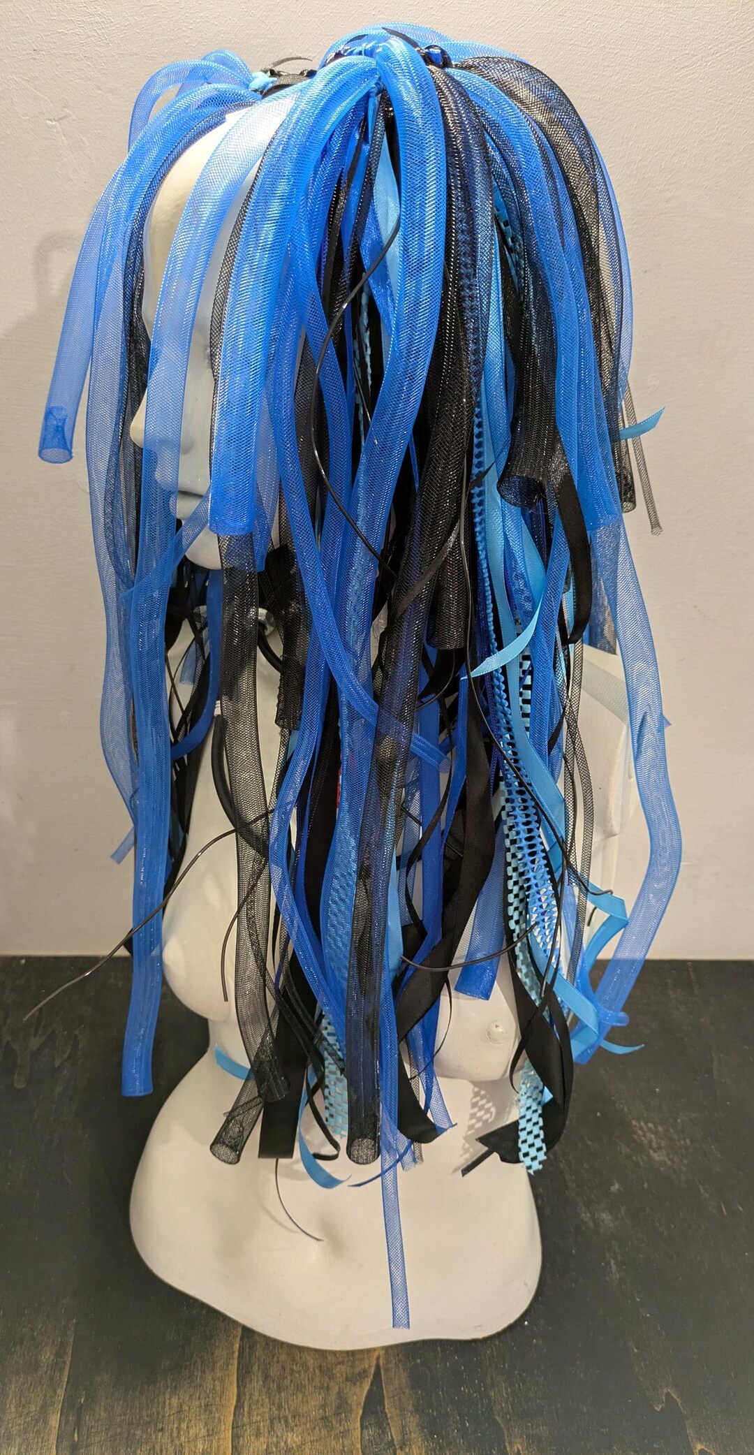 Blue/black Cyberlox Two Side Tails Cyberghot Dread Dreadlocks Cosplay ...
