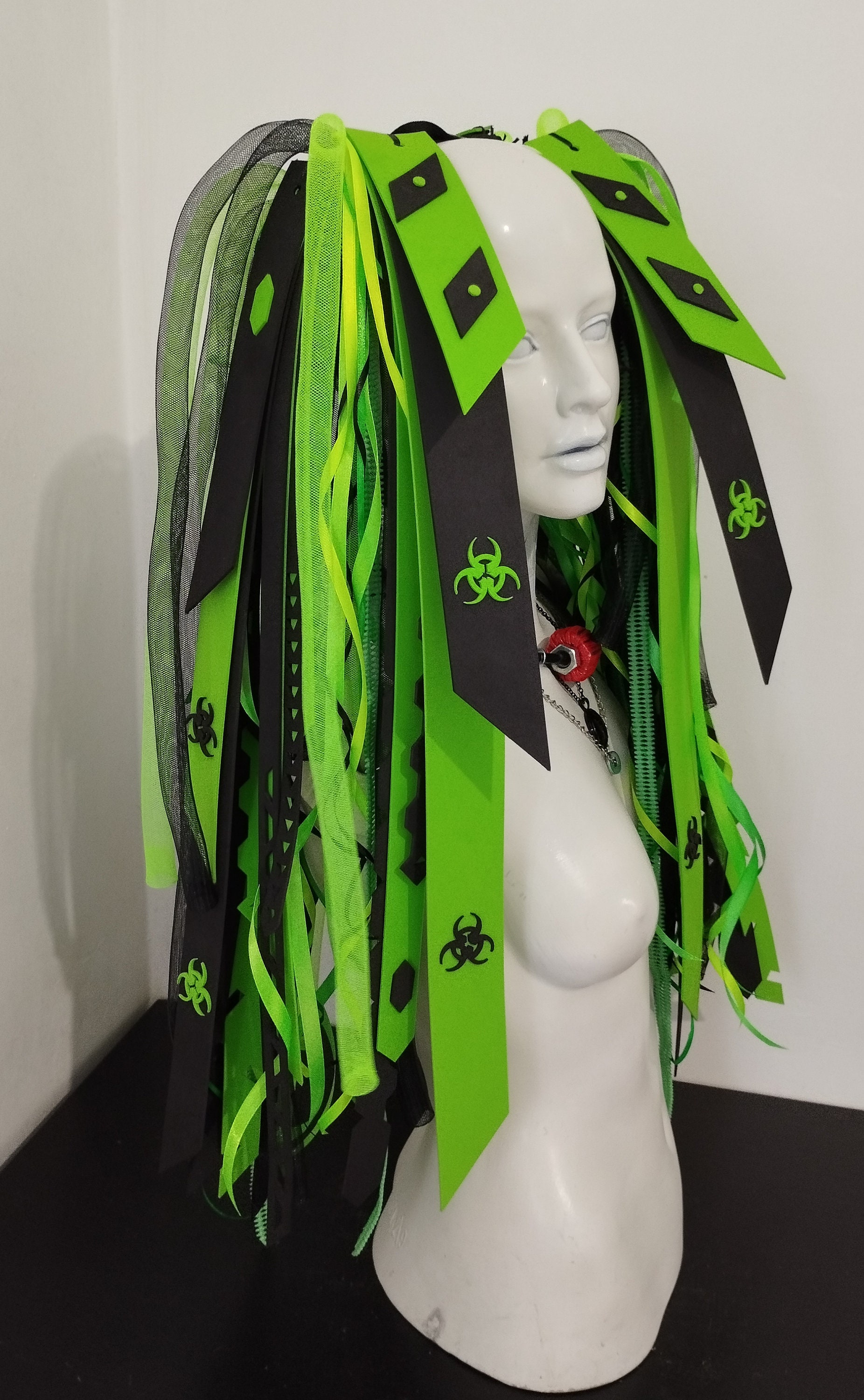 Green and Black Beautiful Cyberlox Biohazard Geometric Ready to Ship ...