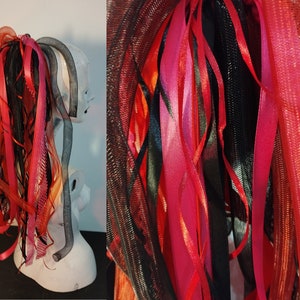 Black/pink/fuchsia/red Cyberlox Ponytail Wig Cyberghot Dread Dreadlocks ...