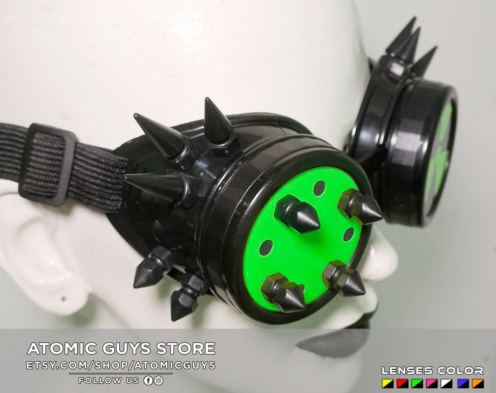 Cybergoth Futuristic Custom Color Goggles Eyeglasses Cosplay Cybergoth ...