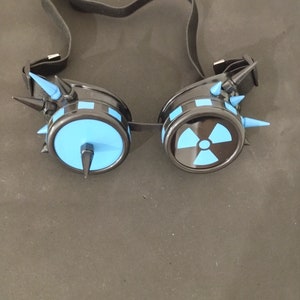 Cybergoth Cyan and Black Goggles Eyeglasses Cosplay Cybergoth Cyber ...