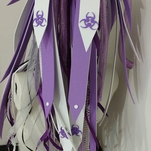 Purple/white Cyberlox Cybergoth Wig Cyberpunk Goth Dark Cosplay Dreads ...