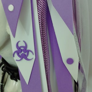 Purple/white Cyberlox Cybergoth Wig Cyberpunk Goth Dark Cosplay Dreads ...