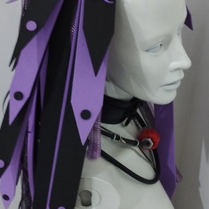 Purple/black Cyberlox Cybergoth Wig Cyberpunk Goth Dark Cosplay Dreads ...