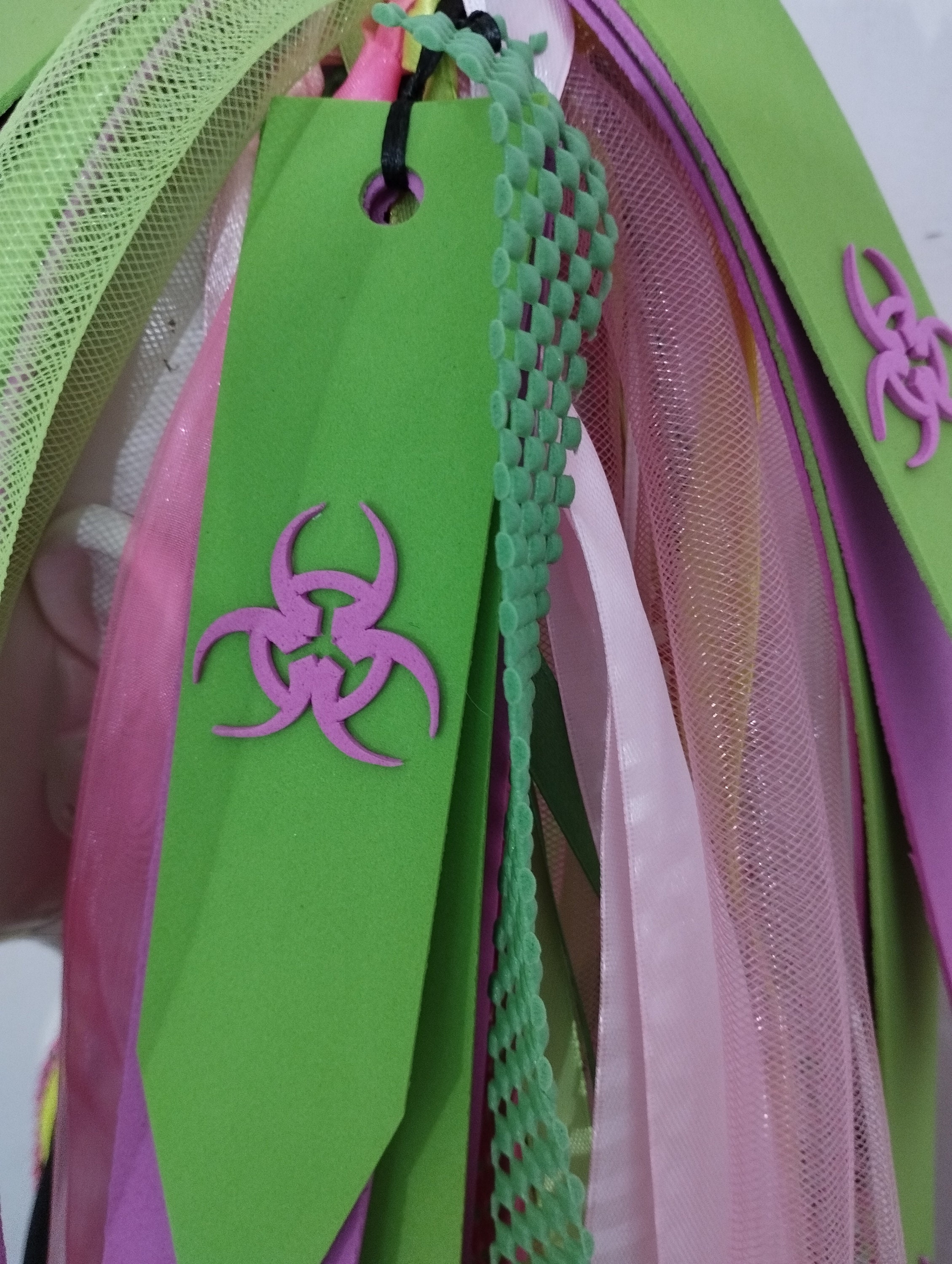 Pink/green Cyberlox Cybergoth Wig Cyberpunk Goth Dark Cosplay Dreads ...