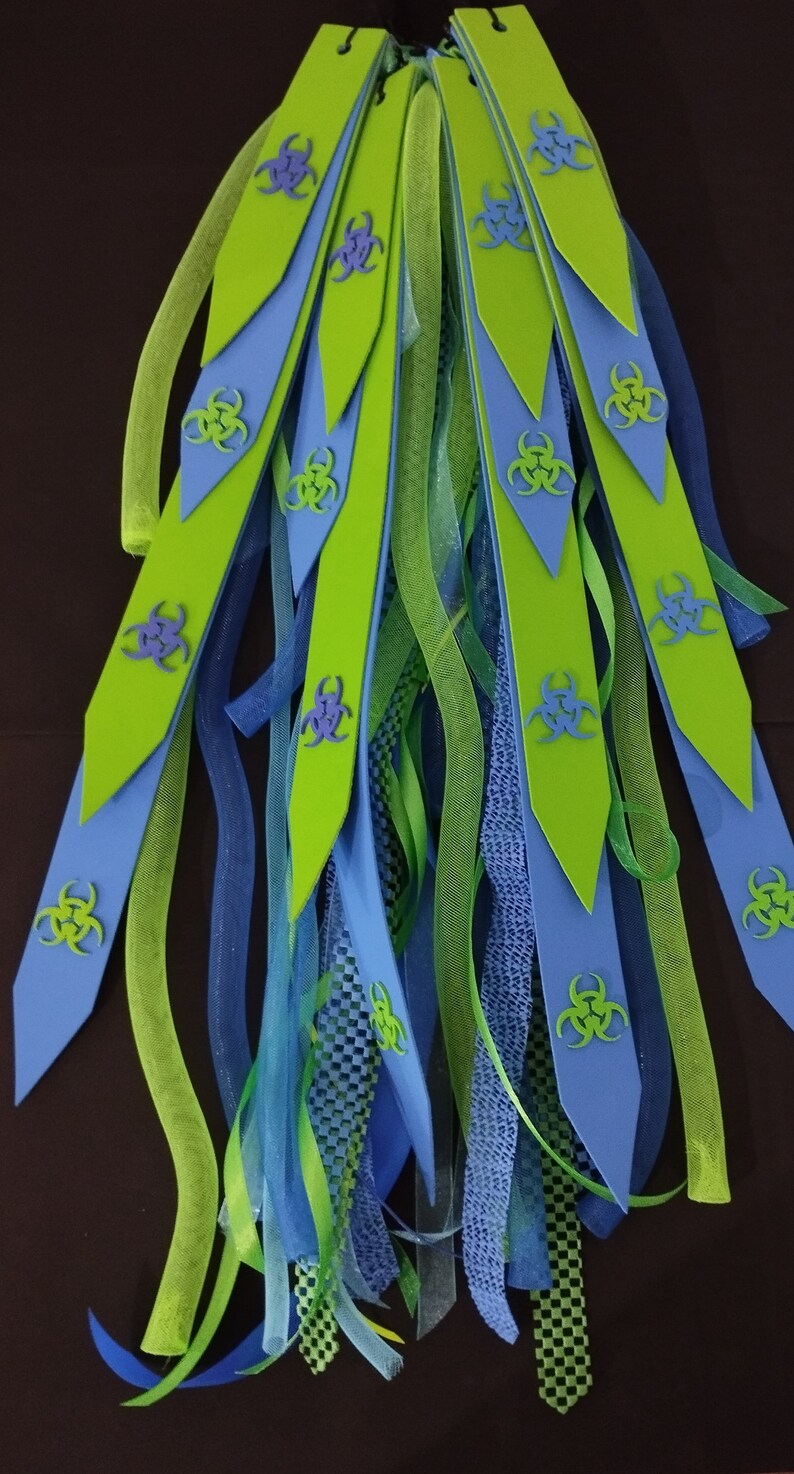 Green/blue Cyberlox Cybergoth Wig Cyberpunk Goth Dark Cosplay Dreads ...