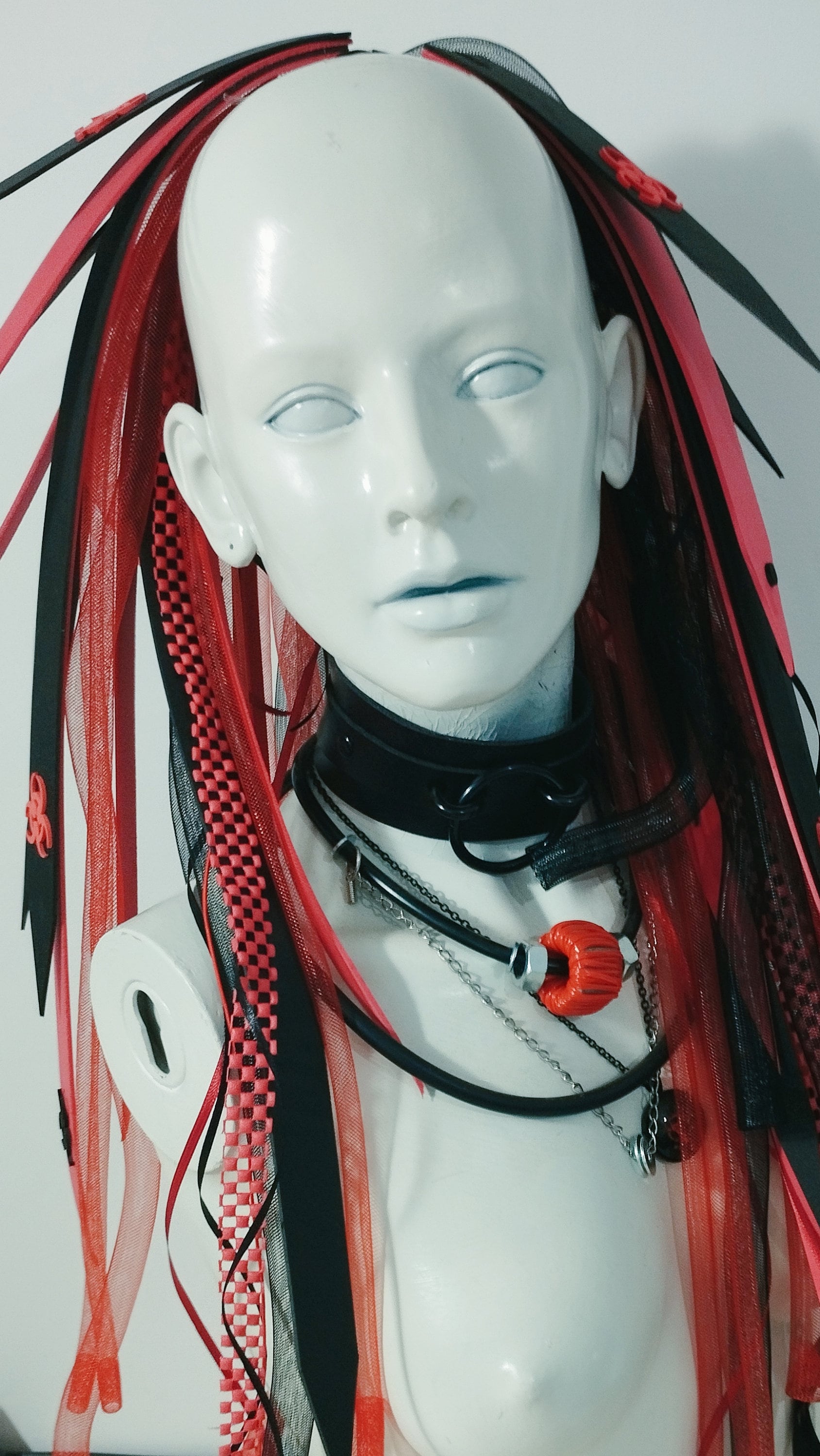 Cyberlox Biohazard Red and Black Cyberlox Cosplay Urban Dreads Festival ...