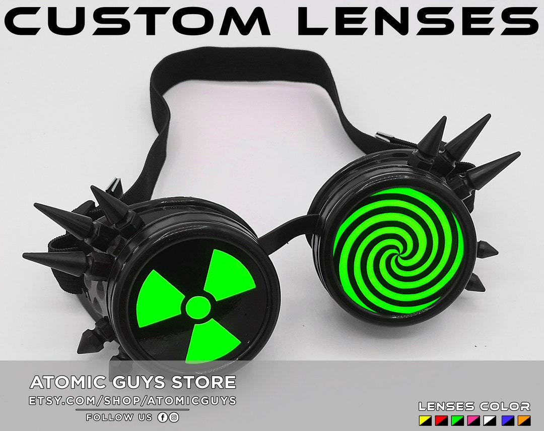 NEON Green and Black Cybergoth Swimming Goggle With Cyber Mask ...