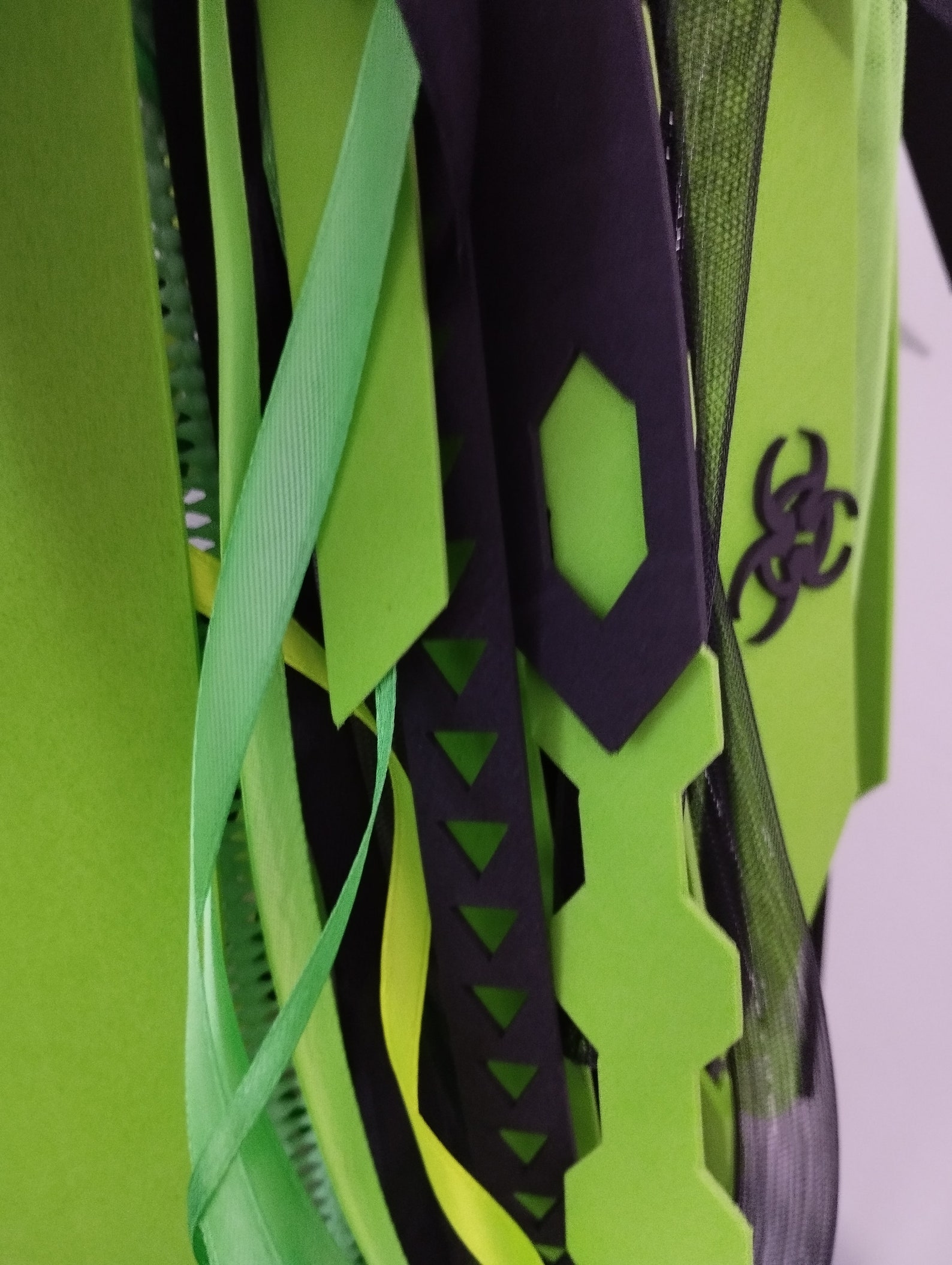 Green and Black Beautiful Cyberlox Biohazard Geometric Ready to Ship ...