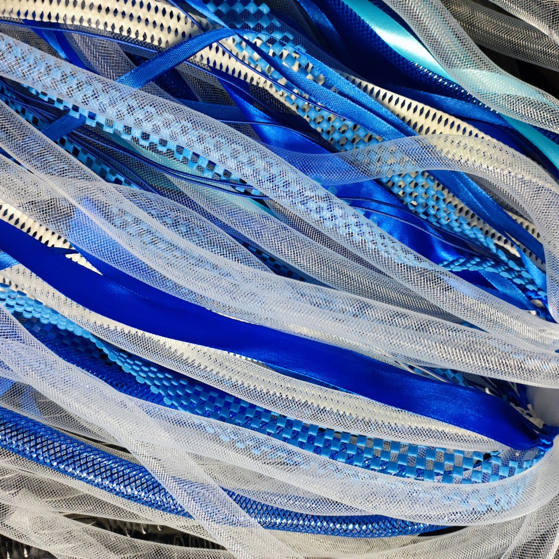 Blue and White Beautiful Cyberlox Ready to Ship Dread Goth Hair Falls ...