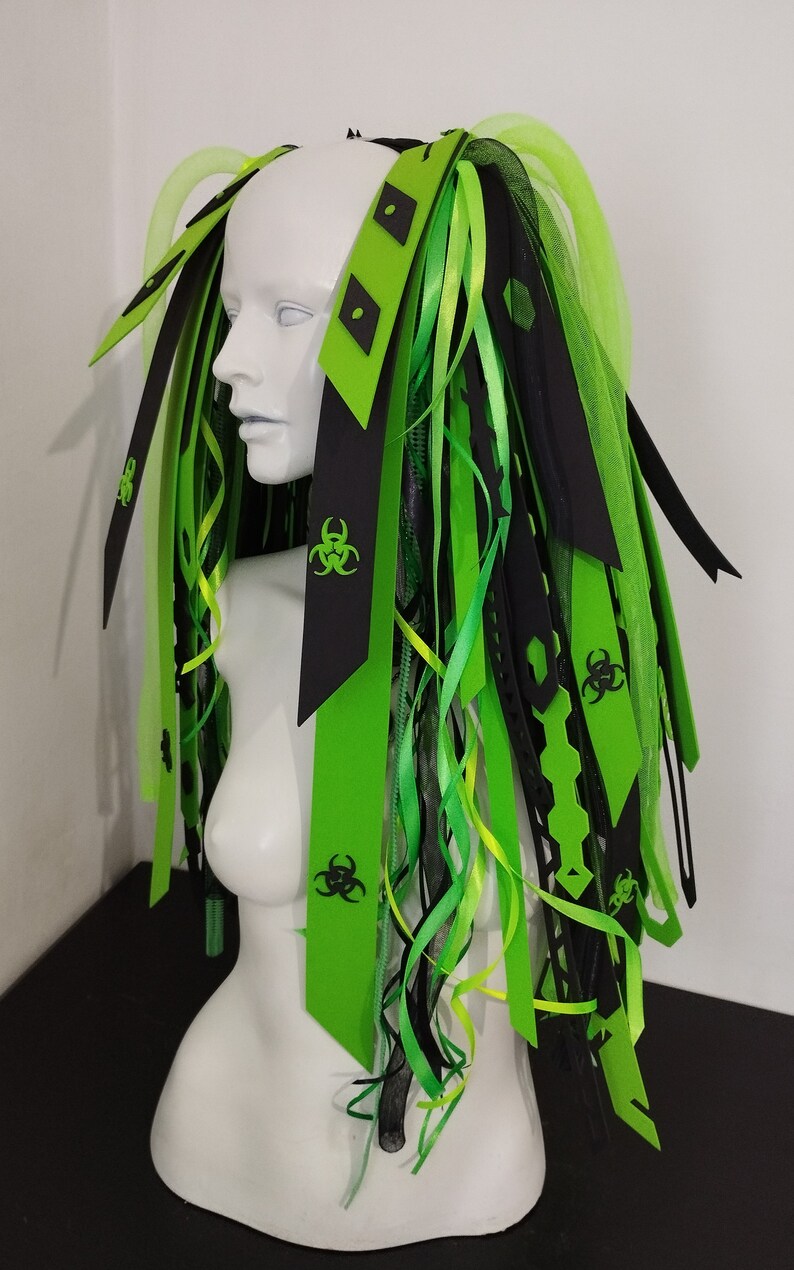 Green and Black Beautiful Cyberlox Biohazard Geometric Ready to Ship ...