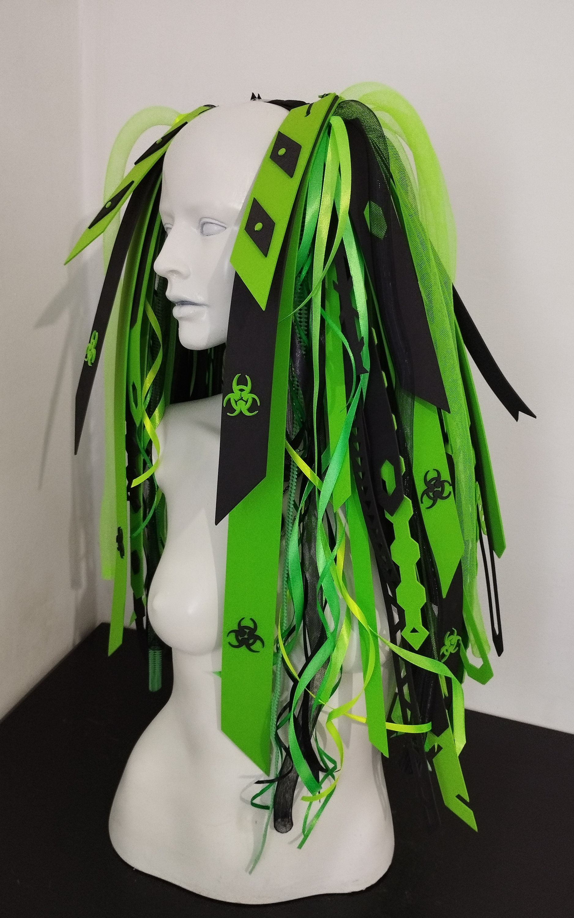 Green and Black Beautiful Cyberlox Biohazard Geometric Ready to Ship ...