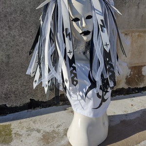 Cyberlox White and Black Beautiful Cyberlox Ready to Ship Dread Goth ...