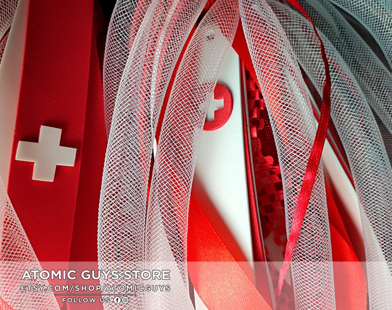 Red and White Nurse Cyberlox Ready to Ship - Etsy