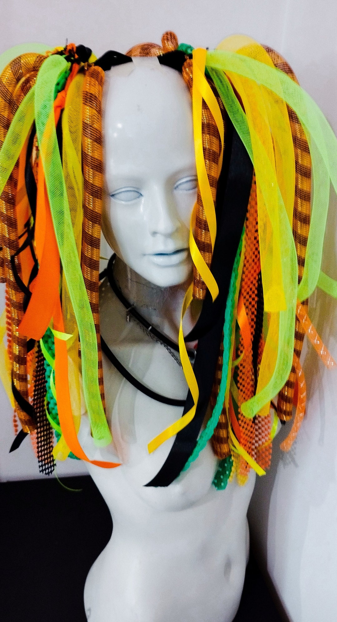 Cyberlox Cosplay Wig Cyber Goth Hair Urban Cyberpunk Two Side Tails ...