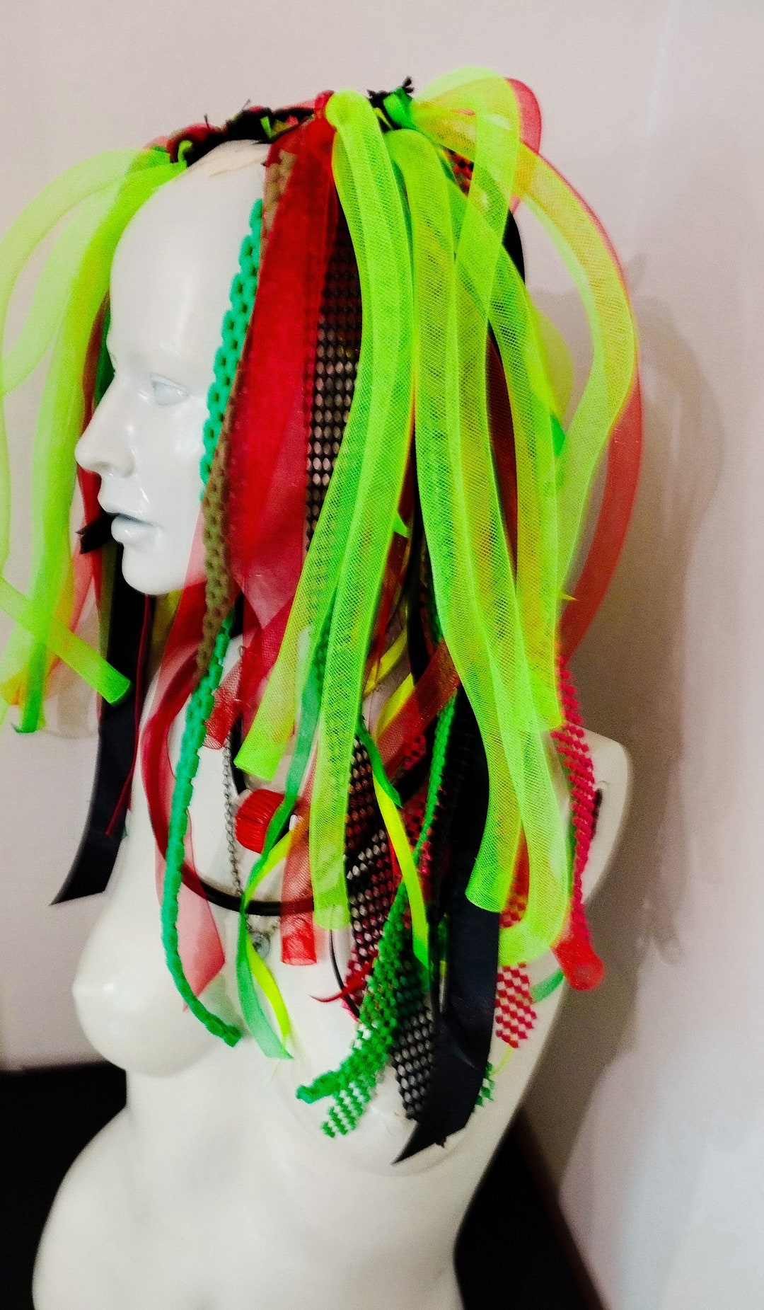 Cyberlox Cosplay Wig Cyber Goth Hair Urban Cyberpunk Two Side Tails ...