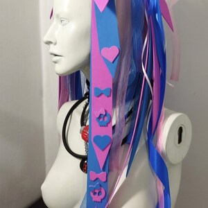 Cyberlox White and Blue Cosplay Wig Skull Cyber Goth - Etsy Canada