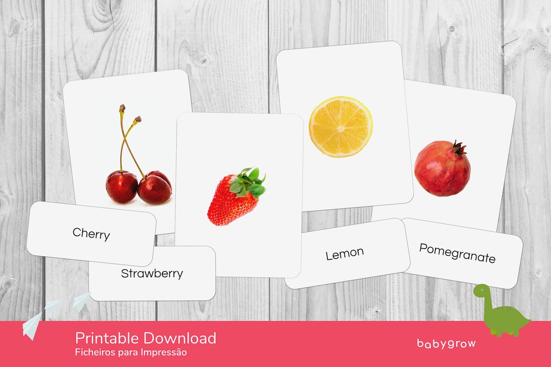 Real Food Matching Flashcards for Babies and Toddlers | Photos ...