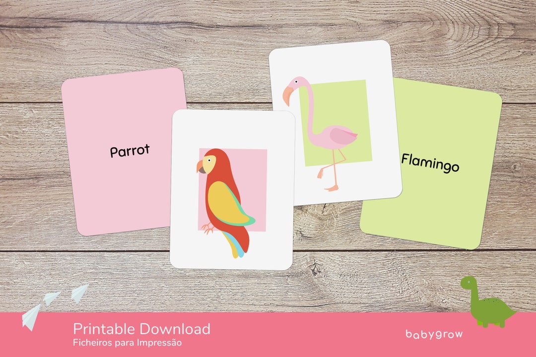 Animal Matching Word Flashcards | Babies and Toddlers | Printable | 40 ...