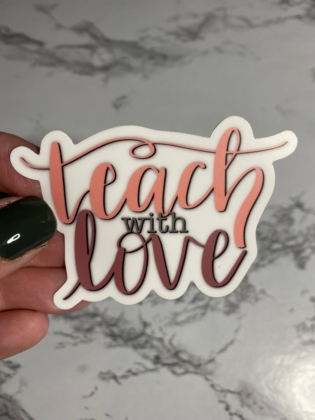 Vinyl Sticker | Teach With Love Sticker, Teacher Appreciation Gift ...