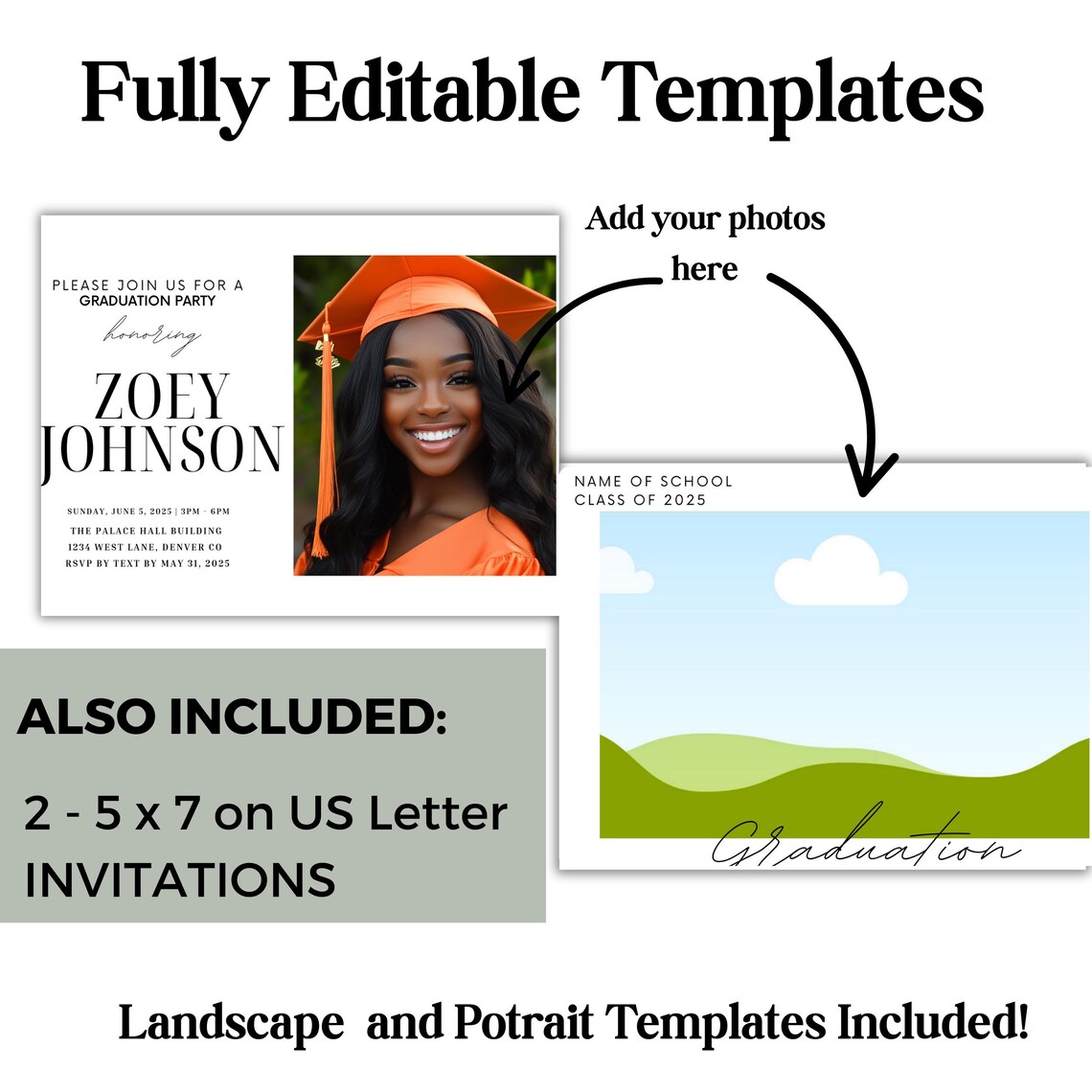 Personalized Editable Graduation Magazine Bundle | Canva Templates for ...