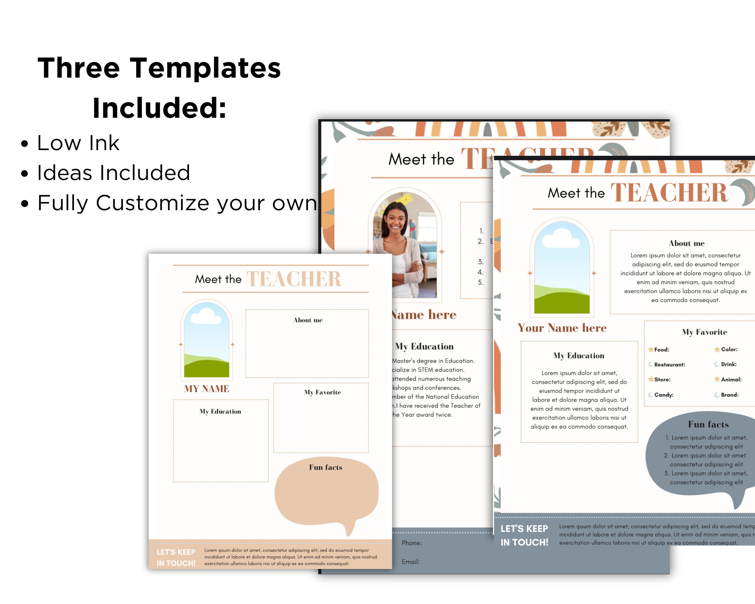 Meet the Teacher Editable Canva Template Boho Digital Download - Etsy