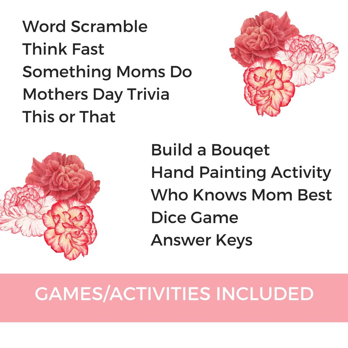 Mother’s Day Brunch Games | Family Activity Bundle | Printables for ...