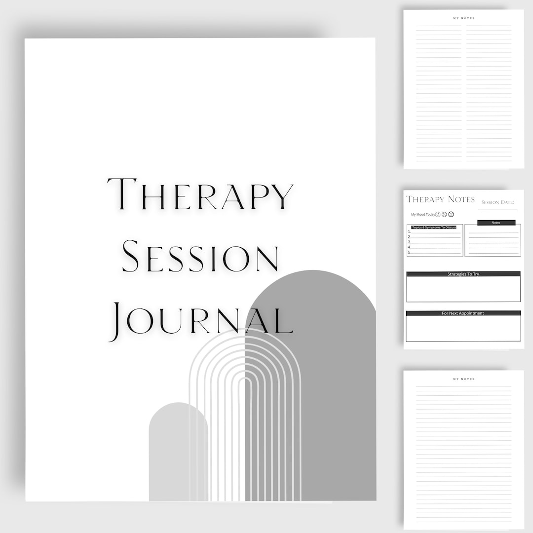 Therapy Session Notes Journal Printable - Etsy