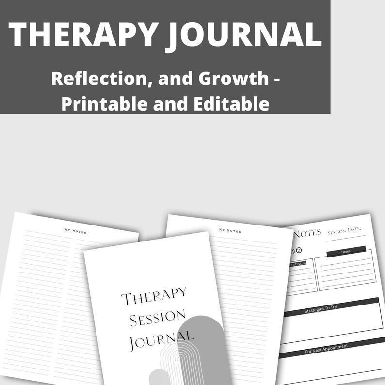 Therapy Session Notes Journal Printable - Etsy