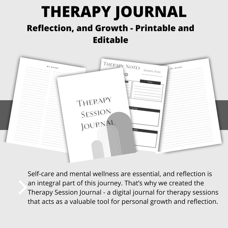 Therapy Session Notes Journal Printable - Etsy