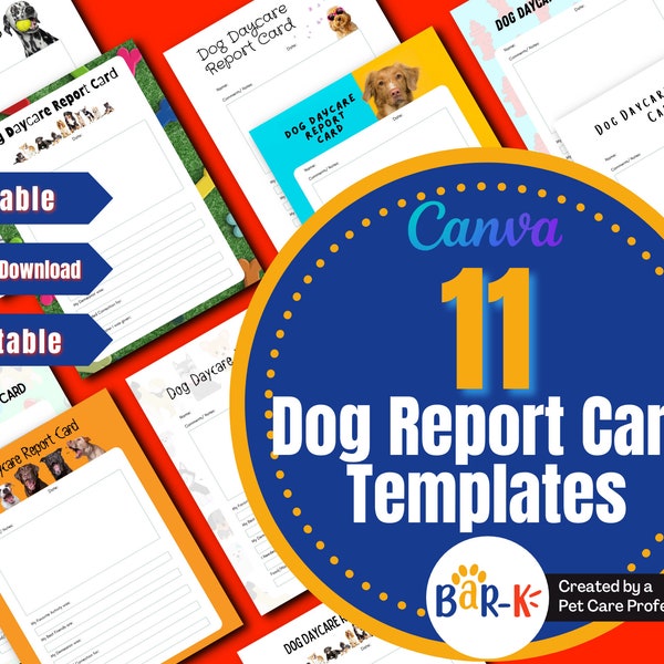 Dog Report Card - Etsy