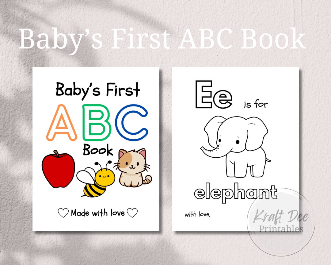 ABC Coloring Book/ Digital File/ Printable, First Alphabet Book, ABC ...