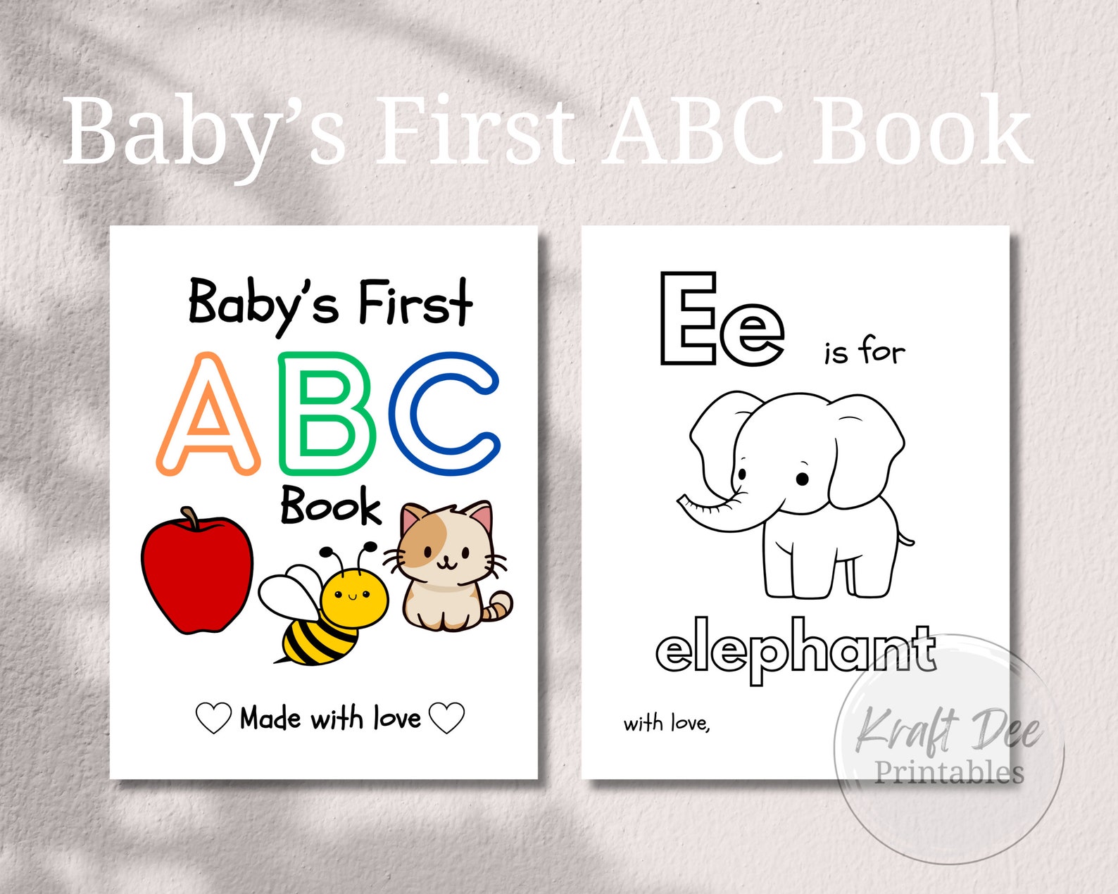 ABC Coloring Book/ Digital File/ Printable, First Alphabet Book, ABC ...