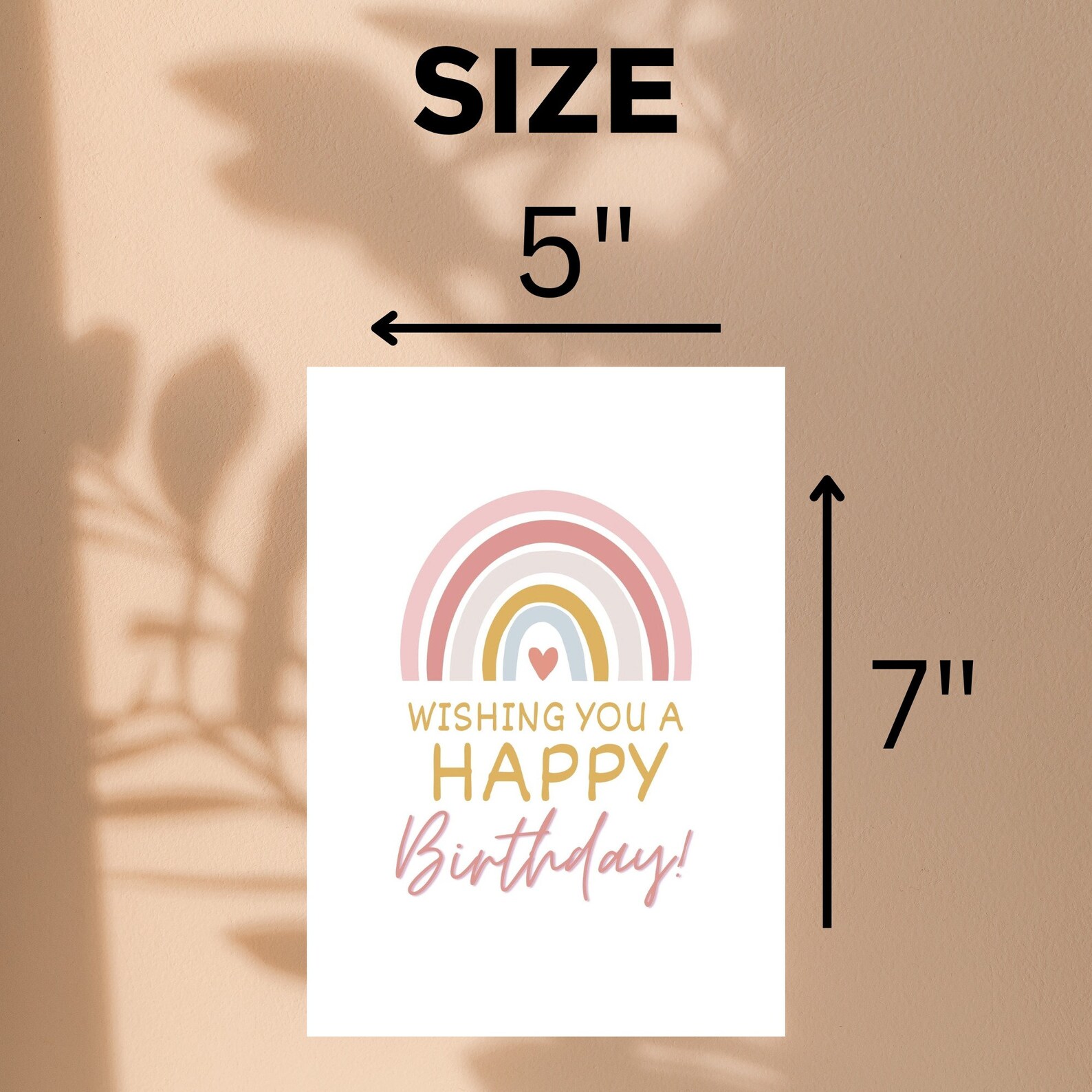 RAINBOW Happy Birthday Card/ Printable Birthday Card Girls/ Happy ...