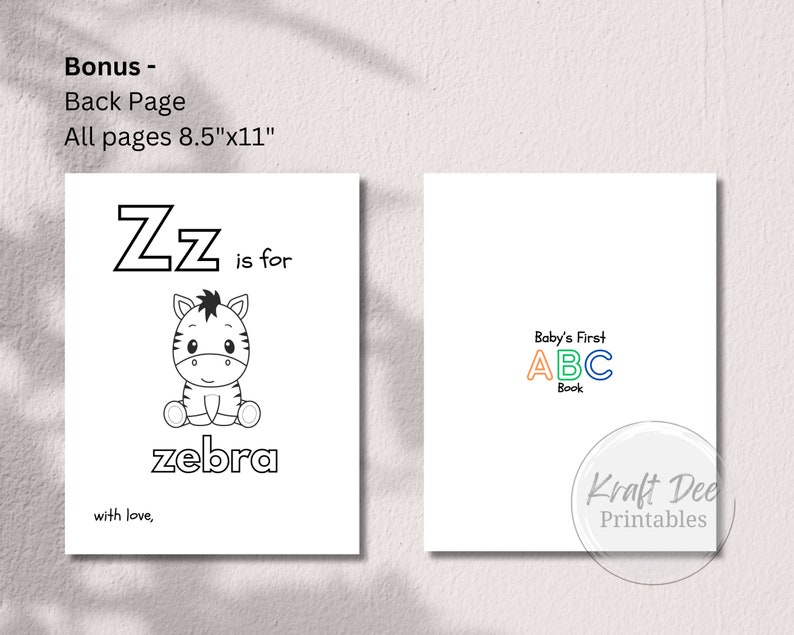 ABC Coloring Book/ Digital File/ Printable, First Alphabet Book, ABC ...