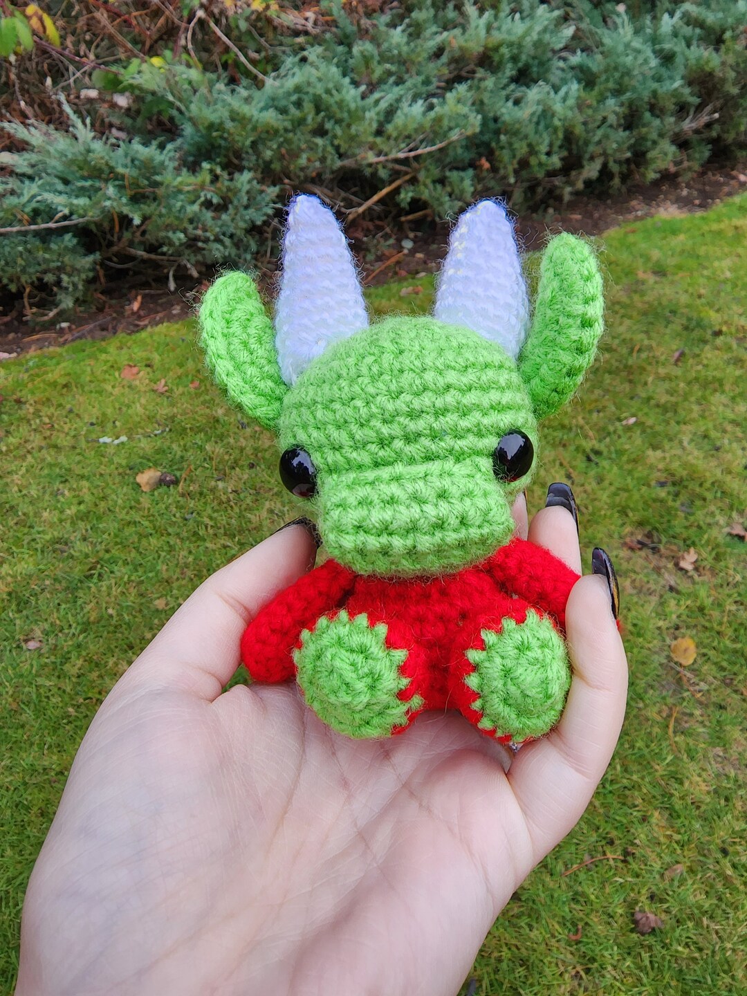 Crocheted Mini Grinch Goat - Etsy