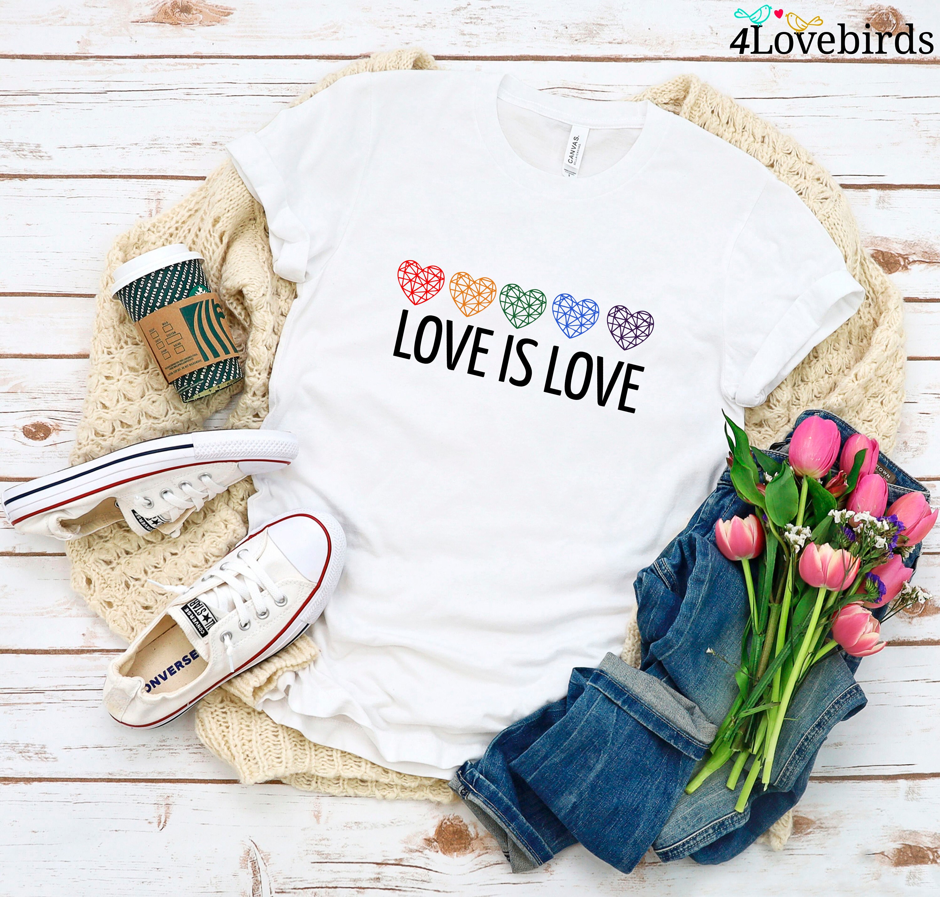 Love is Love Hoodie, LGBT Sweatshirt, Pride Longsleeve, Equality, Love ...