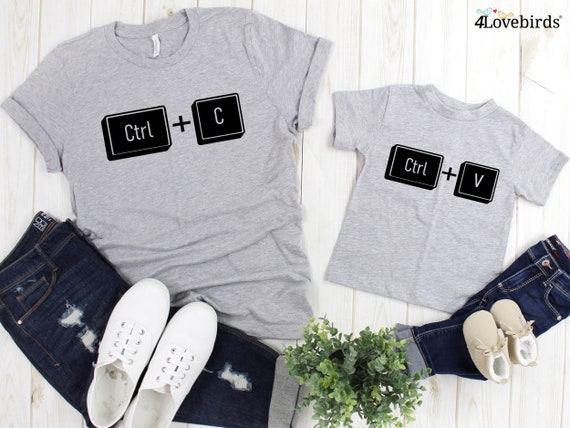 Control C and Control V Copy Paste Matching Father and Child | Etsy
