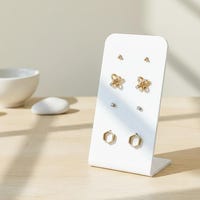 Metal Earring Display Stand, Gold T-bar Earring Holder Jewelry Display ...
