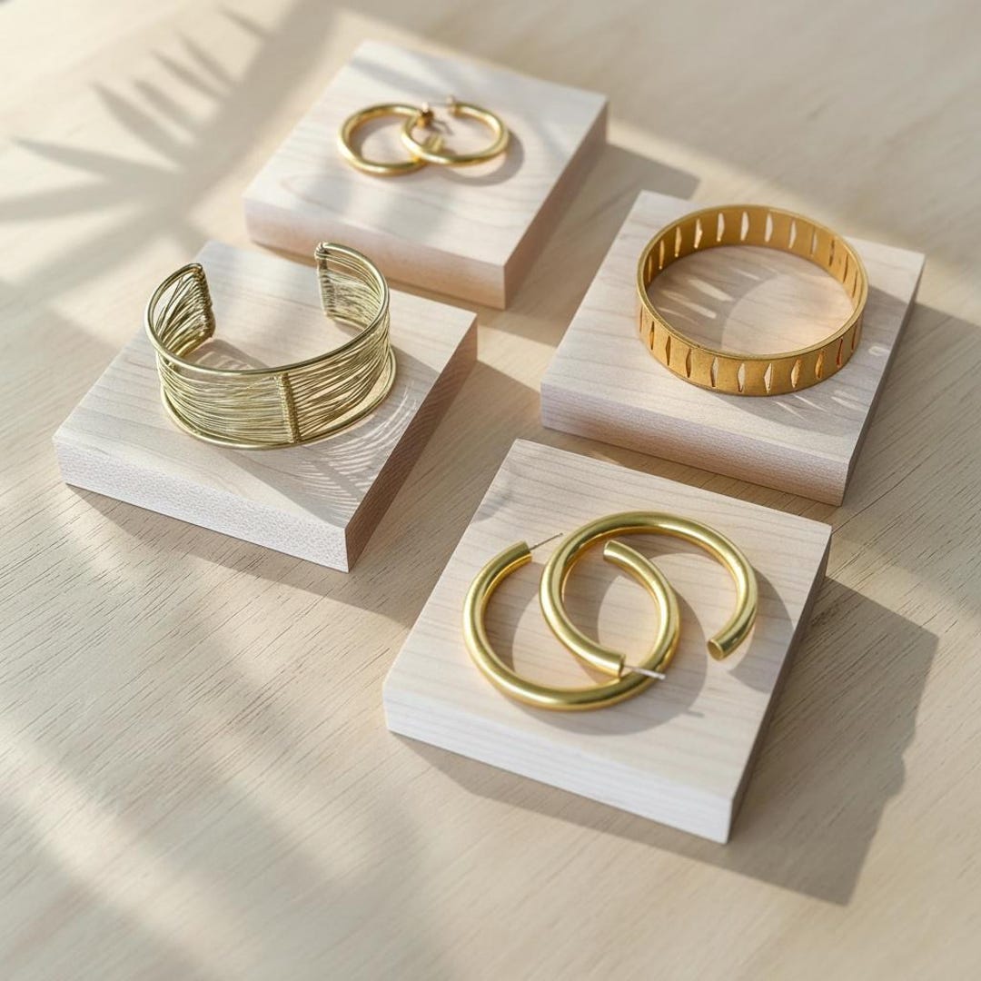 Wooden Jewelry Display Coasters | Display Risers, Wood Jewelry Coasters ...
