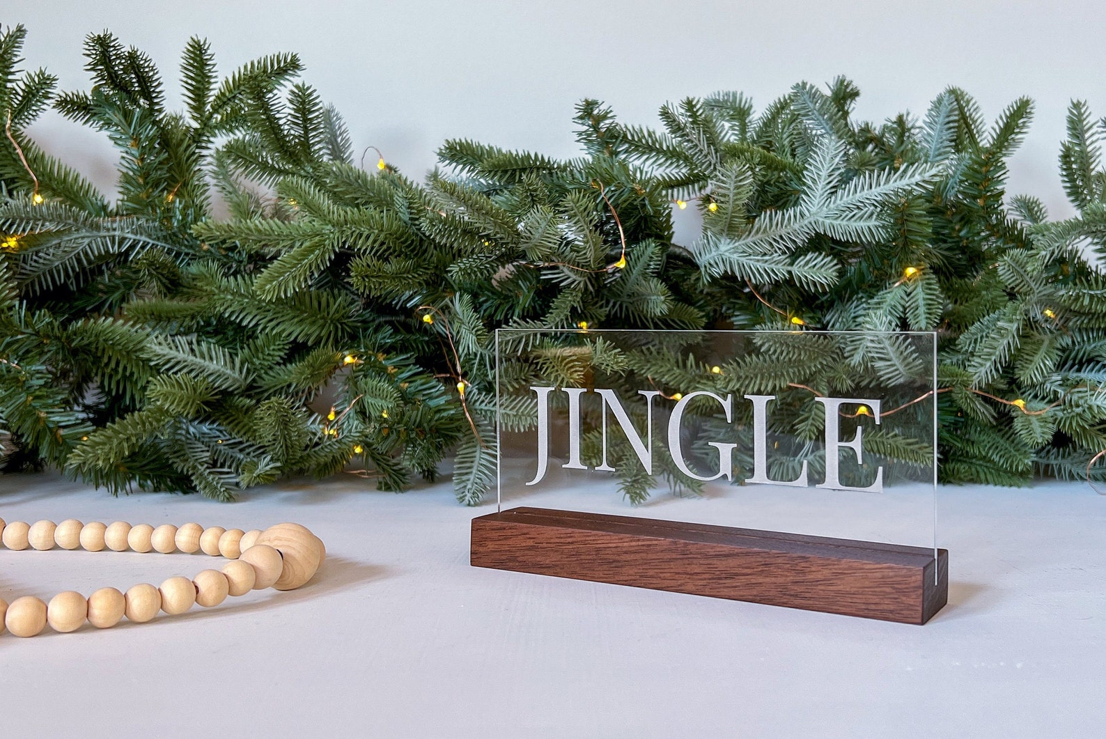 JINGLE Clear Acrylic Sign Christmas Signs Modern Christmas - Etsy