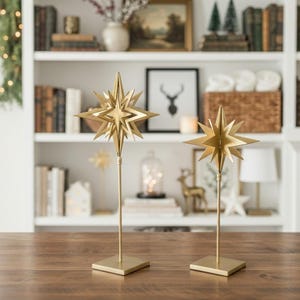 Brass Star Christmas Decor | Heirloom Quality Solid Brass Freestanding ...