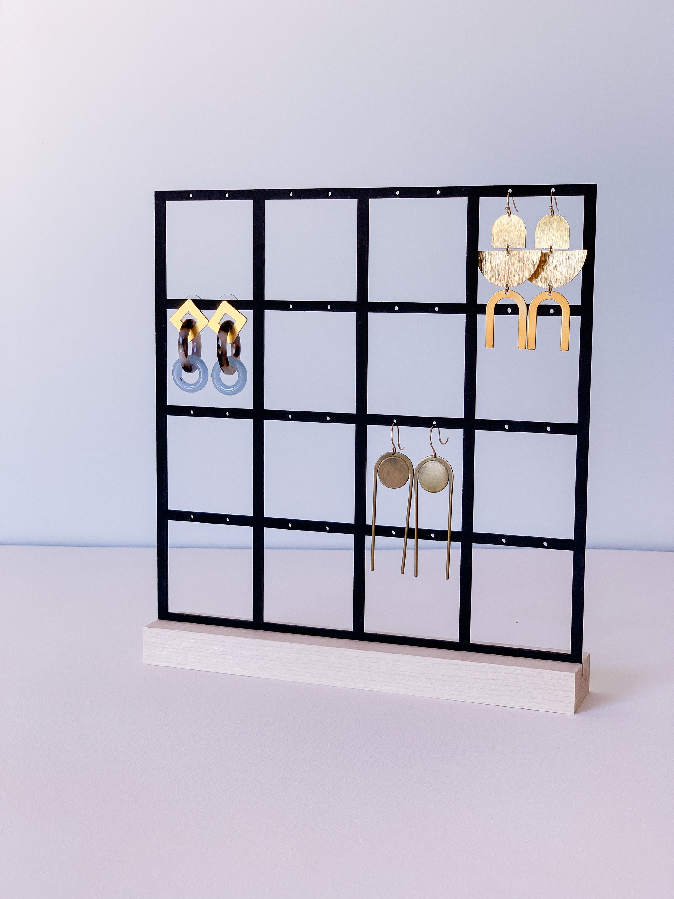 GRID Earring Display Modern Jewelry Stand Jewelry - Etsy