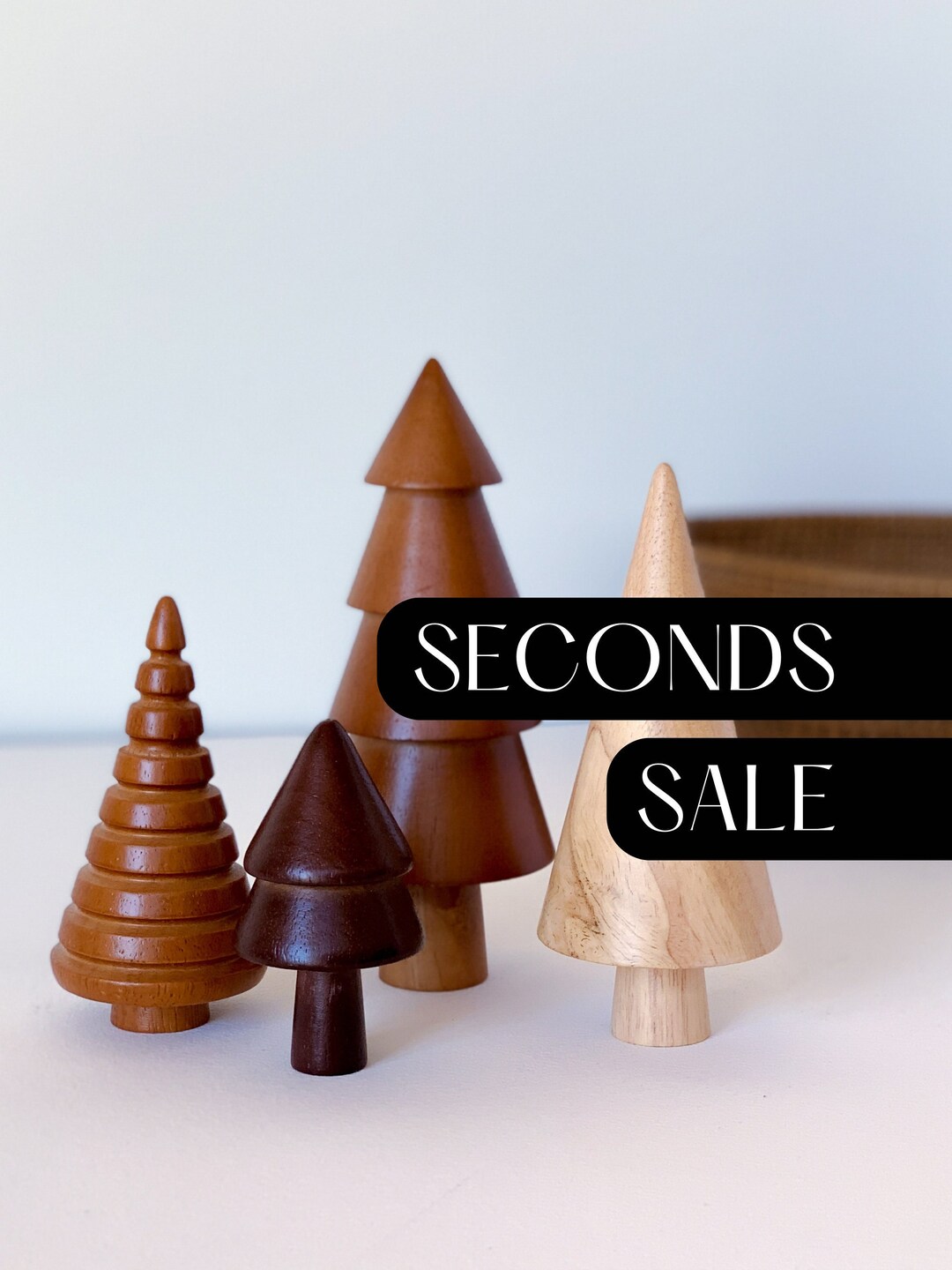 SECONDS SALE! Whimsical Wooden Trees Set of 4 | Wood Christmas Tree ...