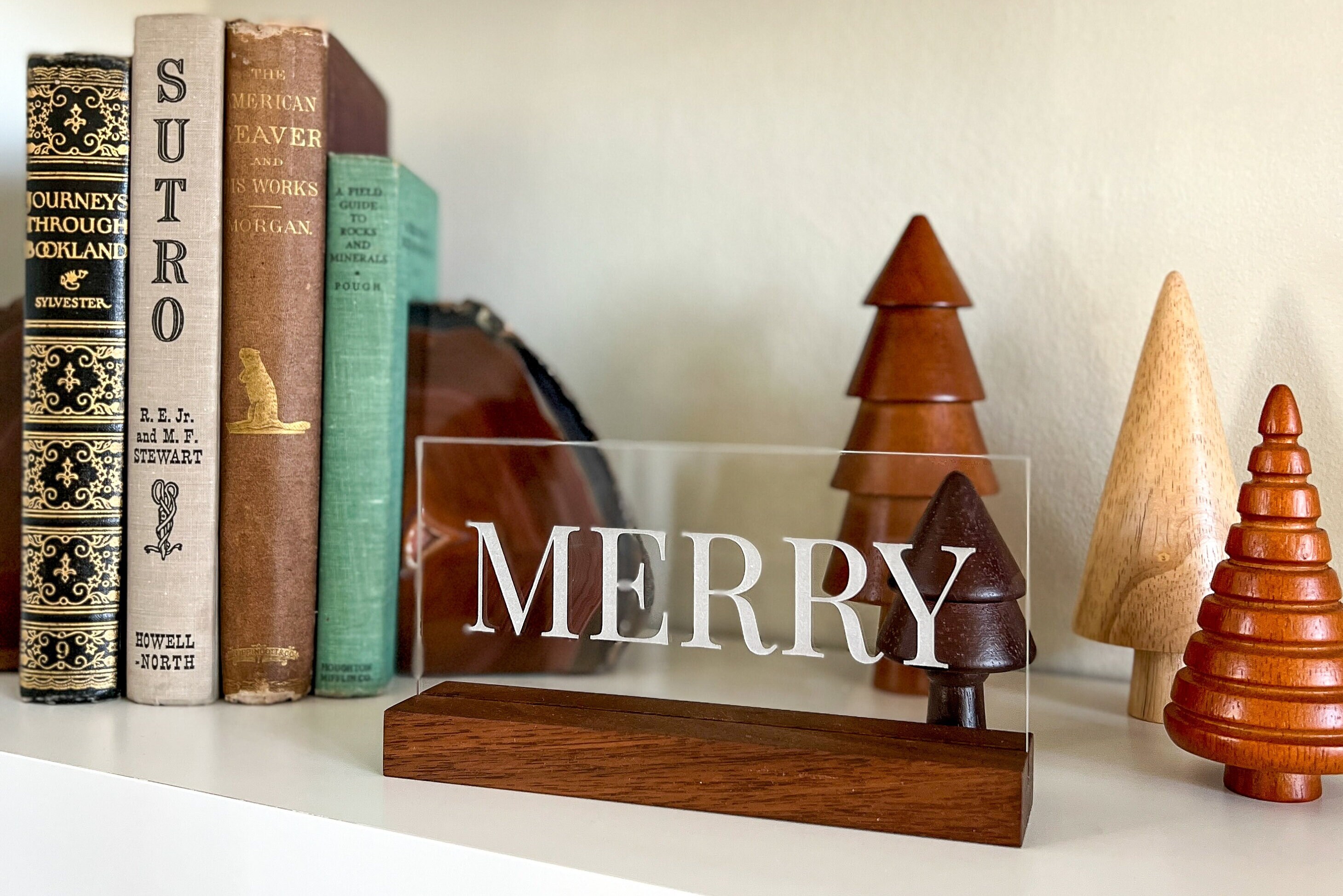 MERRY Clear Acrylic Sign Christmas Signs Modern Christmas - Etsy