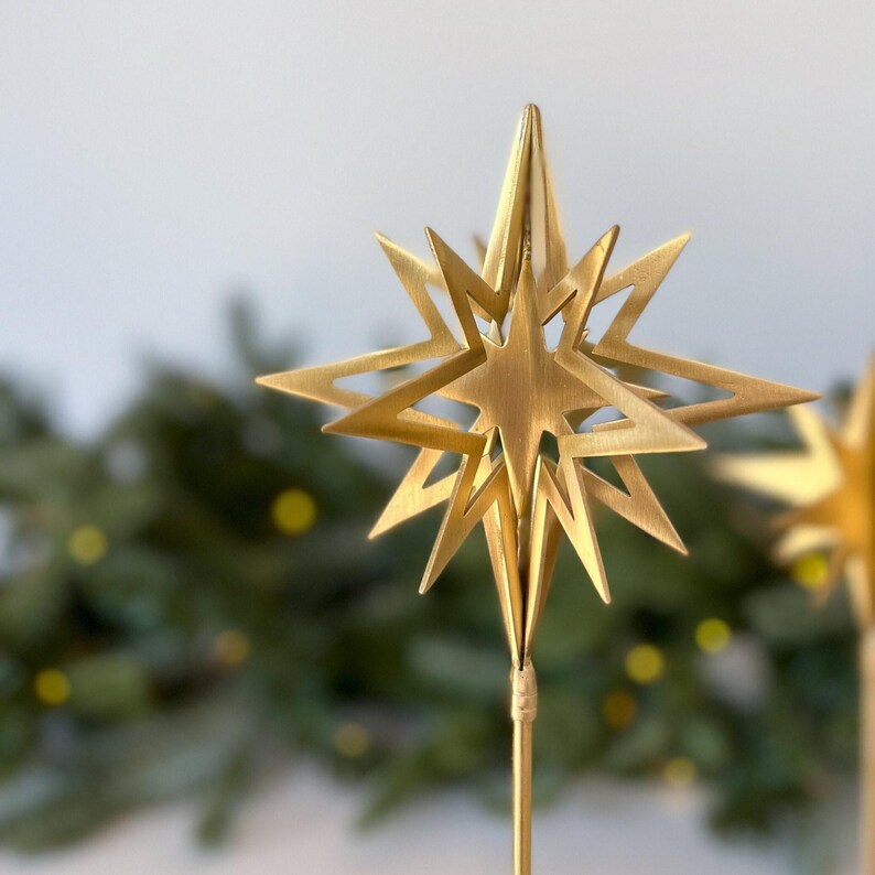 Brass Star Christmas Decor | Heirloom Quality Solid Brass Freestanding ...
