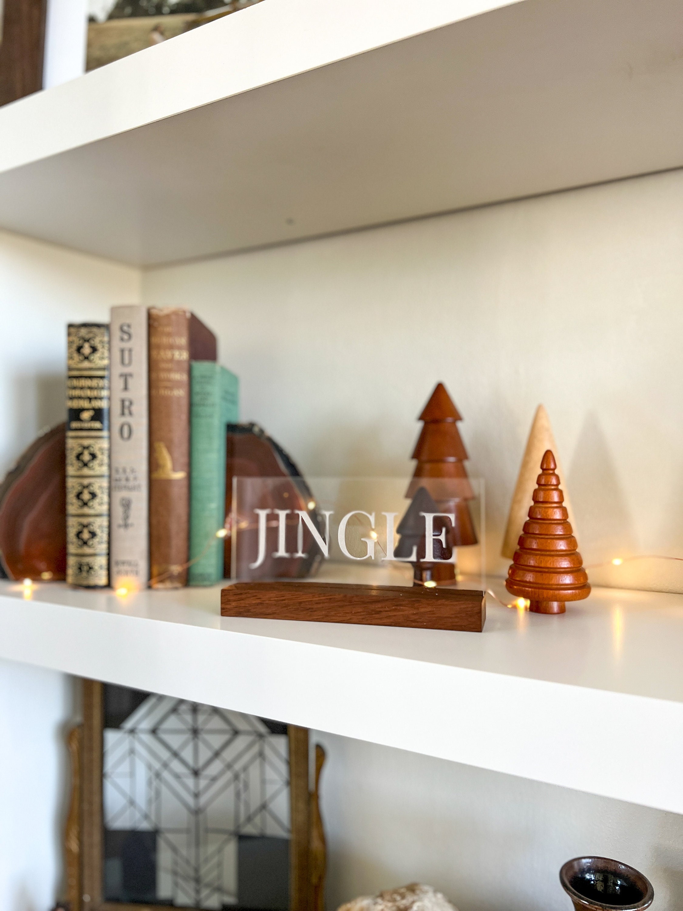 JINGLE Clear Acrylic Sign Christmas Signs Modern Christmas - Etsy